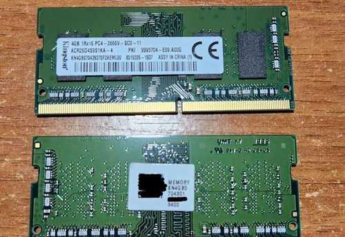 Оперативная память Kingston sodimm DDR4 4GB