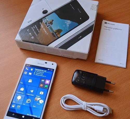 Microsoft Lumia 650 LTE 16gb + флешка 16gb, Белый