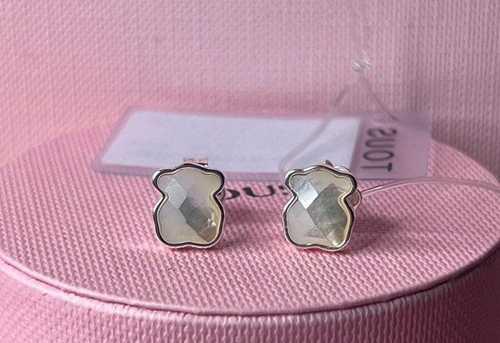 Серьги 9 mm Tous с перламутром