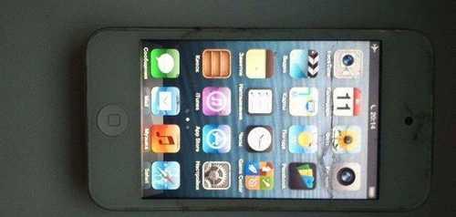 Плеер iPod touch 4 32 gb,глючит экран,на запчасти