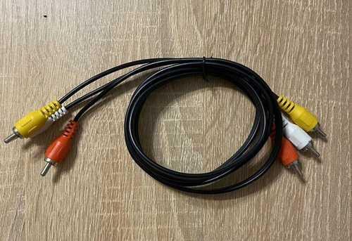 Межблочный кабель 3RCA-3RCA (тюльпан-тюльпан)