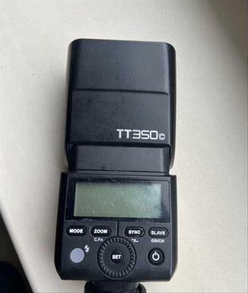 Вспышка Godox ThinkLite tt350с, штатив и фотофон
