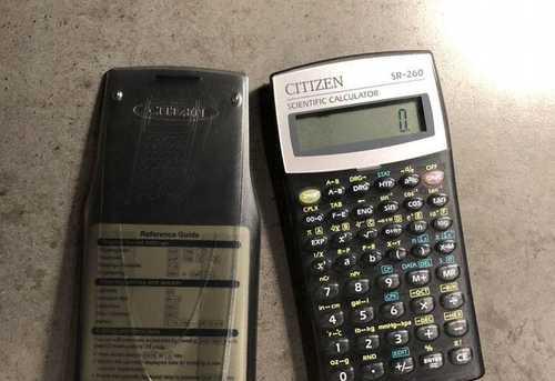 Инженерный калькулятор citizen sr-260