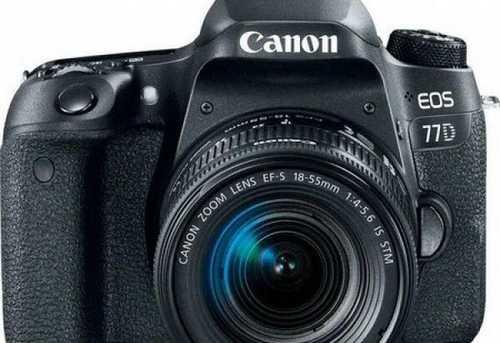 Фотоаппарат с объективом Canon EOS 77D Kit EF-S 18