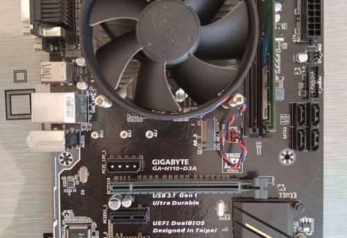 Связка Gigabyte GA-H110-D3A celeron g3900 ddr4 4gb