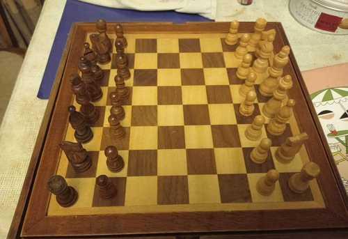 Подарочный набор: шахматы-шашки-нарды-карты-кости