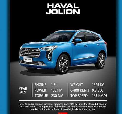 Постер с Haval Jolion и другие авто на заказ