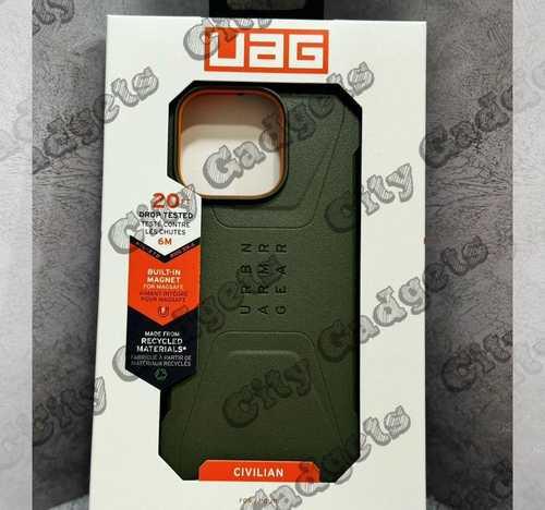 Чехол Uag Civilian для iPhone 16 Pro оливковый