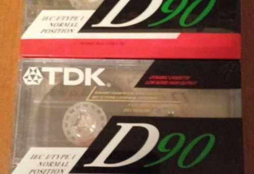 Аудиокассеты TDK d 90/новые