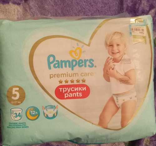 Подгузники pampers premium care 5, 12-17 кг, 34 шт