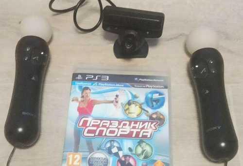 PS3 камера,2 контролера, диск