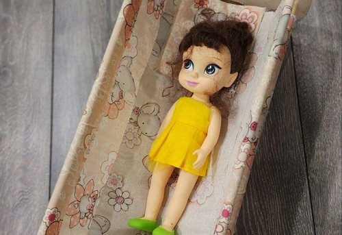 Кроватка деревянная для кукол 'Катюша' с куклой