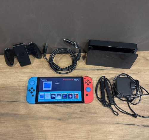 Nintendo Switch OLED, 64 ГБ, Прошитая