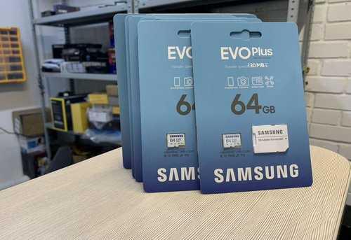 Карта памяти Samsung EVO Plus 64GB microsdxc Cl10