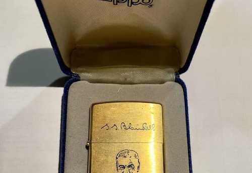 Зажигалка бензиновая zippo золотая