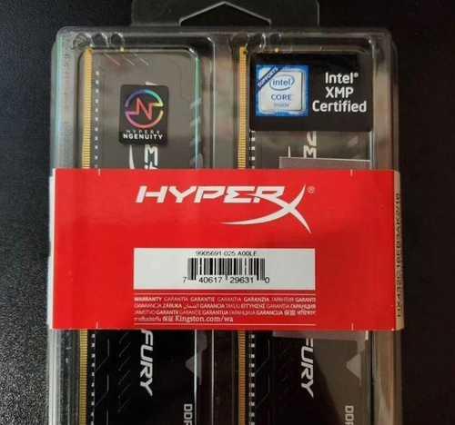 Оперативная память ddr4 hyperx fury 16gb rgb