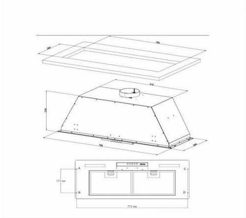 Встраиваемая вытяжка Korting