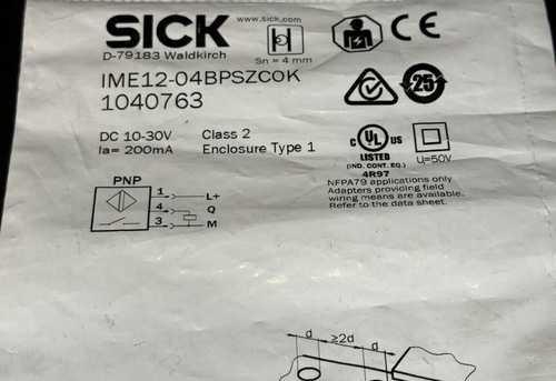 Индуктивный датчик Sick IME12-04bpszc0K
