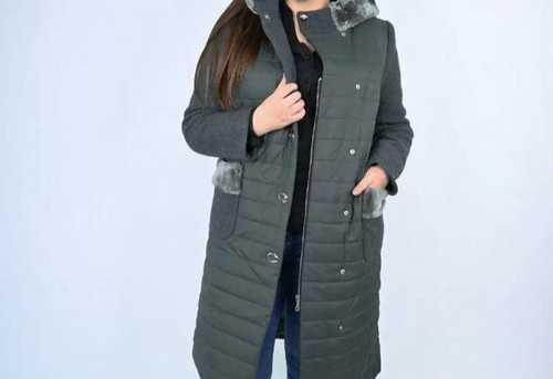 Пальто демисезонное утепленное с капюшоном