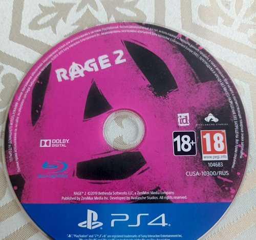 Диск rage 2 ps 4
