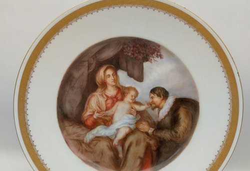 Тарелка настенная винтажная живопись Розенталь Гер