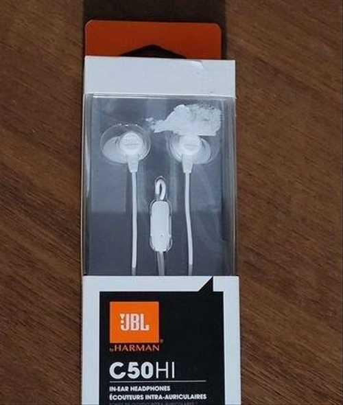 Наушники с микрофоном jbl c50hi