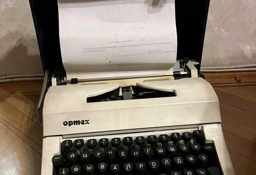 Раритет Пишущая машинка optex