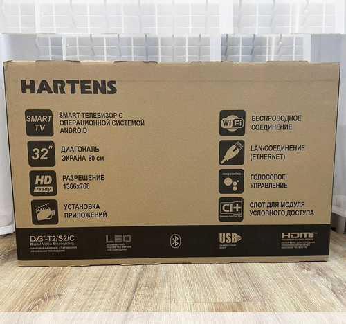 Телевизор Hartens HTY-32H06B-VZ/M 32" HD, черный