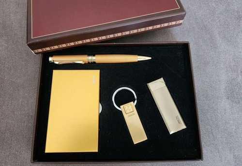 Подарочный набор(портсигар,зажигалка,ручка,брелок)
