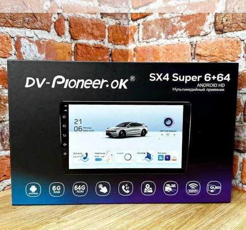 Android магнитола 6+64Gb Dv-Pioneer.Ok SX4 super