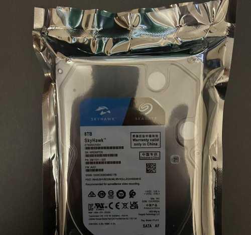 8 тб Жесткий диск Seagate SkyHawk ST8000VX004