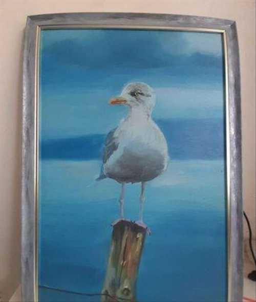 Картина маслом чайка