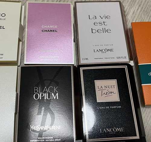 Пробники chanel, lancome, hermes