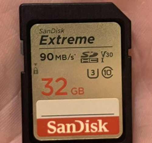 Карта памяти sdhc/SanDisk Extreme 32 gb