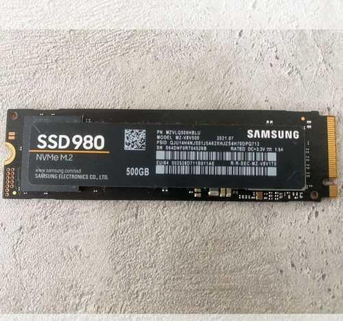 SSD samsung 980 EVO на 500gb