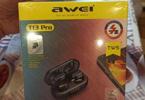 Без проводные наушники Awei T13 pro
