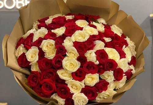 101 роза цветы букеты доставка