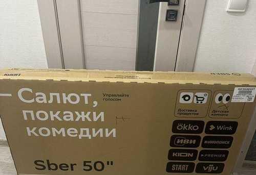 Умный телевизор Sber qled 50 + кронштейн