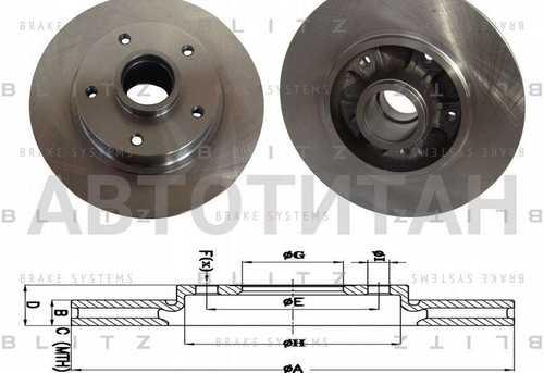 Диск тормозной renault Megane 08