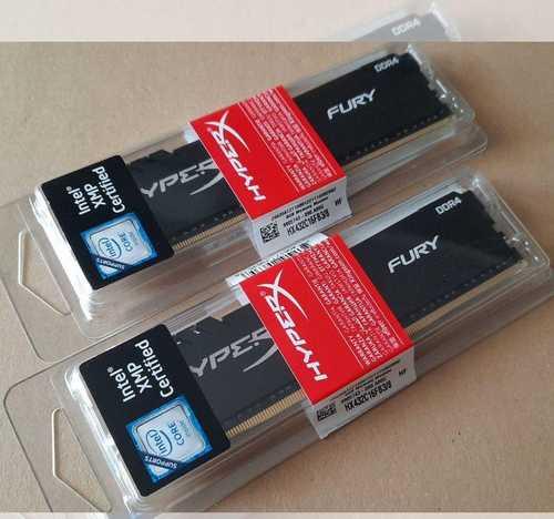 Kingston HyperX fury Black DDR4 3200 16(8x2) Gb