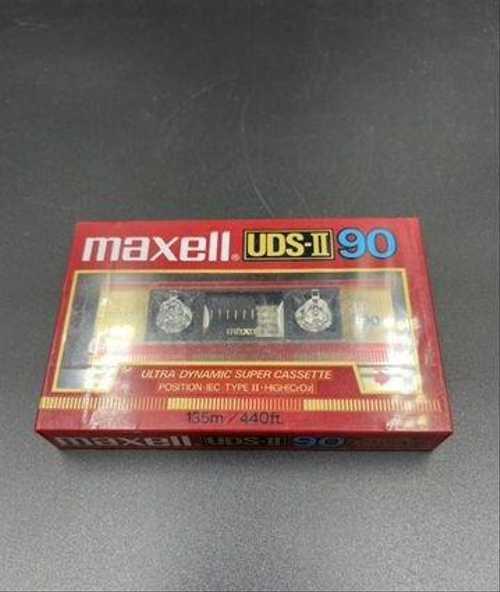 Запечатанная аудиокассета Maxell UDS-II 90 1985г