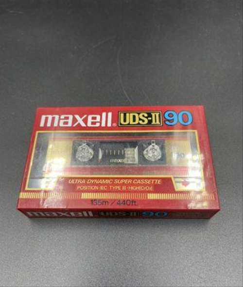 Запечатанная аудиокассета Maxell UDS-II 90 1985г