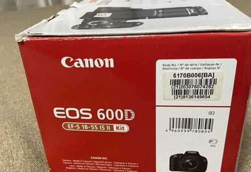 Коробка canon 600D