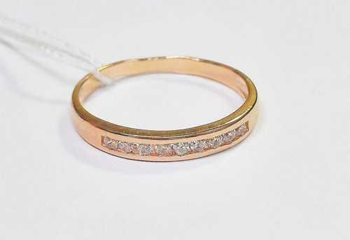 Золотое кольцо с фианитами 585 р-р 16