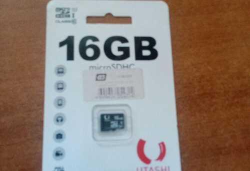 Карта памяти 16 gb новая