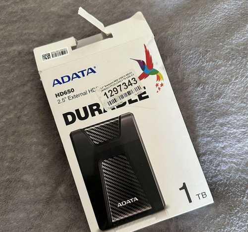 Внешний жесткий диск HDD A-Data 1Tb HD650 black