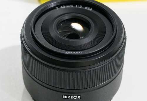 Объектив Nikon Nikkor Z 40mm f/2