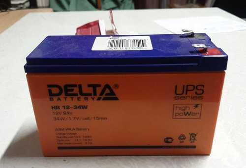 Аккумулятор delta HR 12-34w 12v, 9Ah