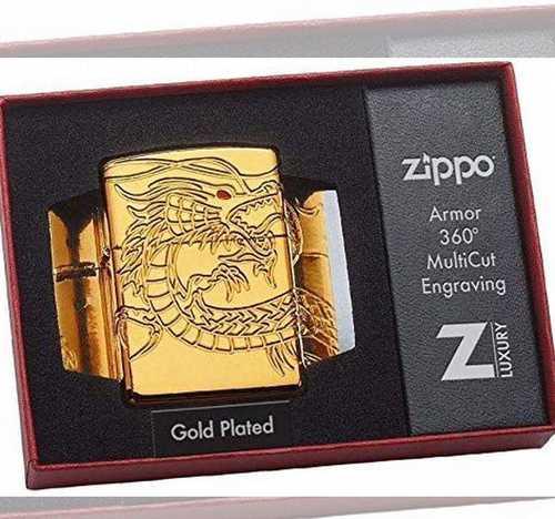 Zippo.Золотой змей. Gold / Золото 24 kt. Armor.NEW