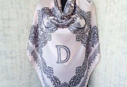 Платок шелковый Dior новый розовый